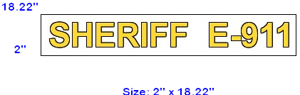 Custom Made Approved Artwork / Logo Design Layout - SHERIFF-911