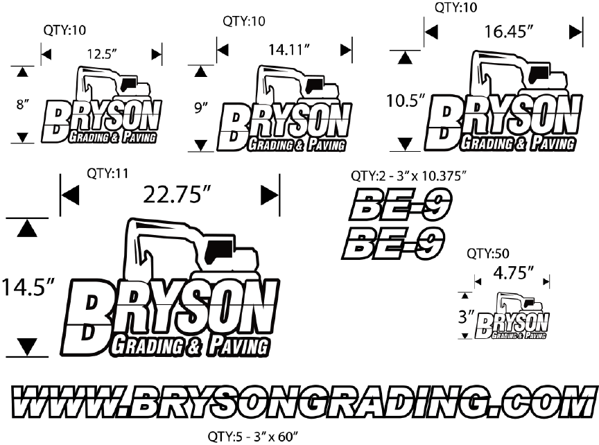 Custom Made Approved Artwork / Logo Design Layout - bryson-grading ...