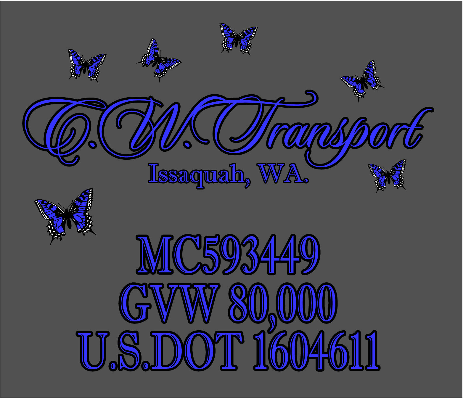 Custom Made Approved Artwork / Logo Design Layout - truck-lettering-for ...